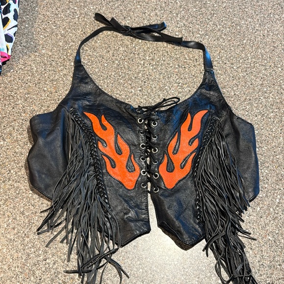 Tops | Biker Harley Fringe Top | Poshmark